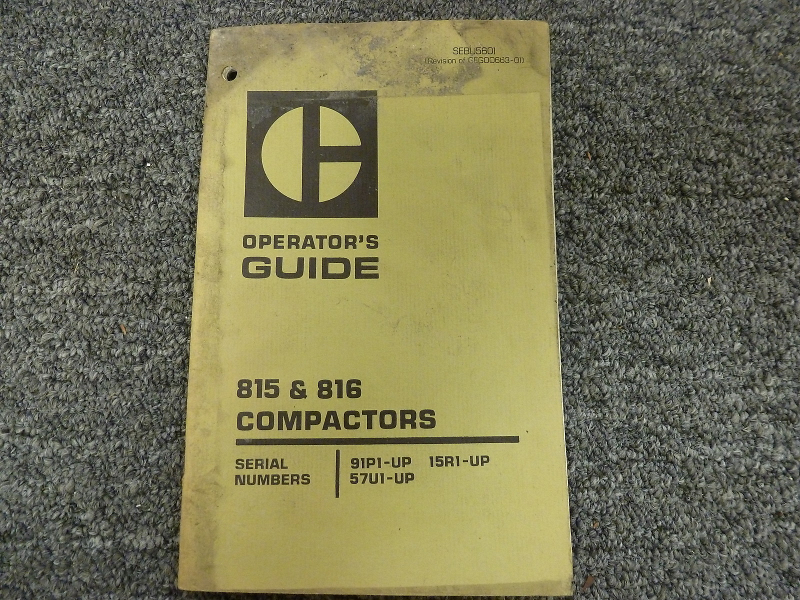 Caterpillar Cat 815 816 Compactor Owner Operator Maintenance Manual 91P ...