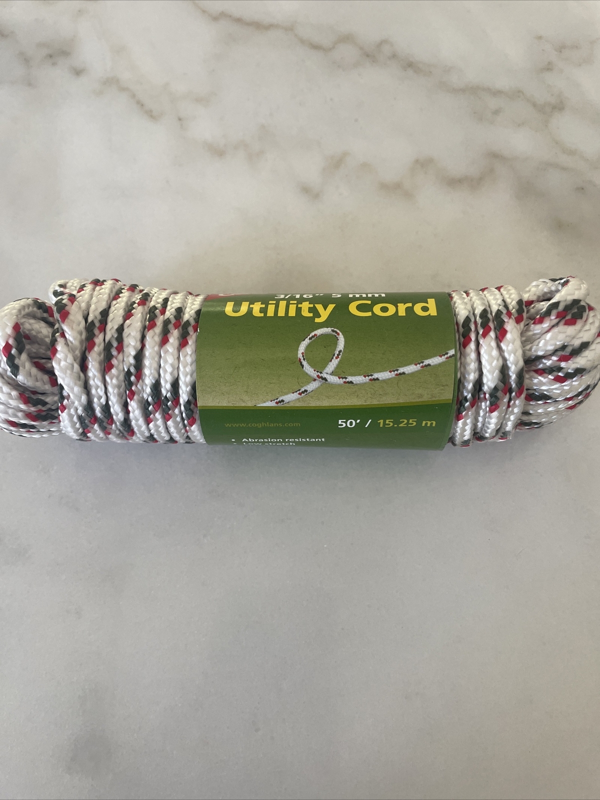 Coghlan's Utility Cord 5 mm 3/16in X 50ft White Green Red | eBay