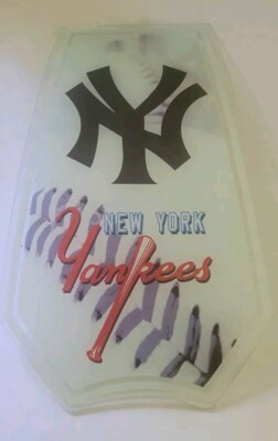 NY YANKEES .OK LIGHTING TOUCH LAMP REPLACEMENT GLASS PANELS (6) FAST ...
