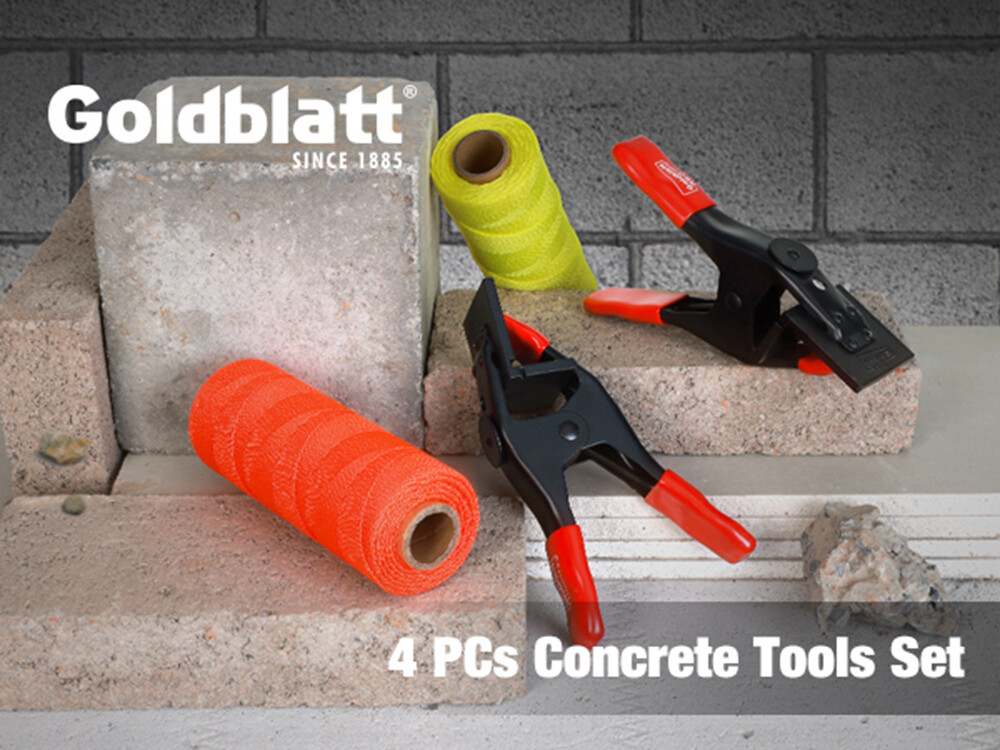 Goldblatt 4PCS Concrete Tools Set 2PCS Mason Line Clamps 2PCS Masonry ...