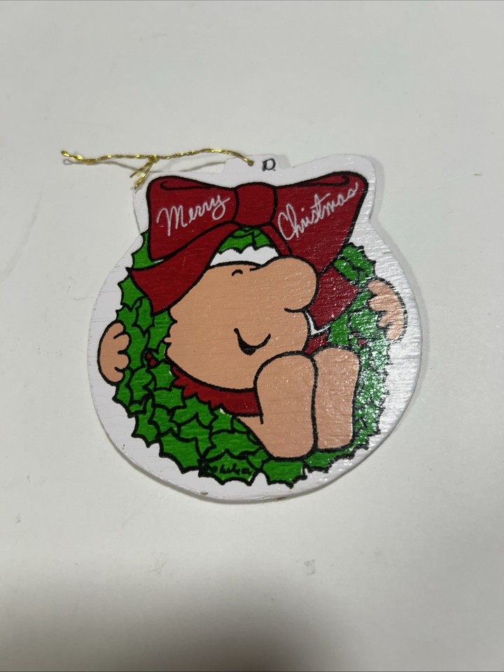 Vtg Tom Wilson American Greetings Ziggy Cartoon Christmas Ornament 1980 ...