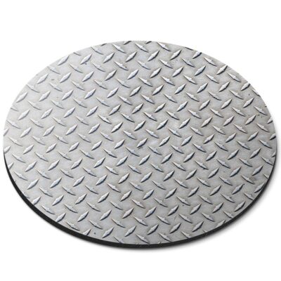 Round Mouse Mat Imitation Metal Checker Plate Floor #51224 | eBay UK