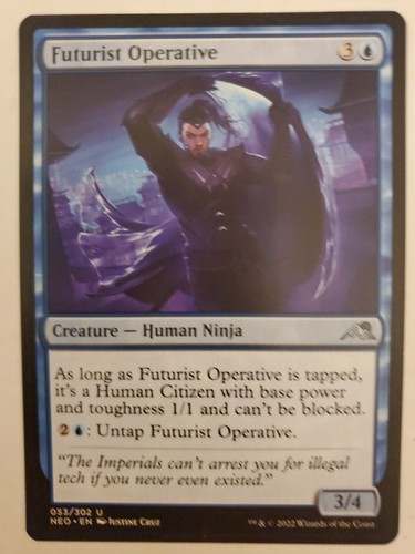 MTG Magic The Gathering Card Futurist Operative Creature Human Ninja ...