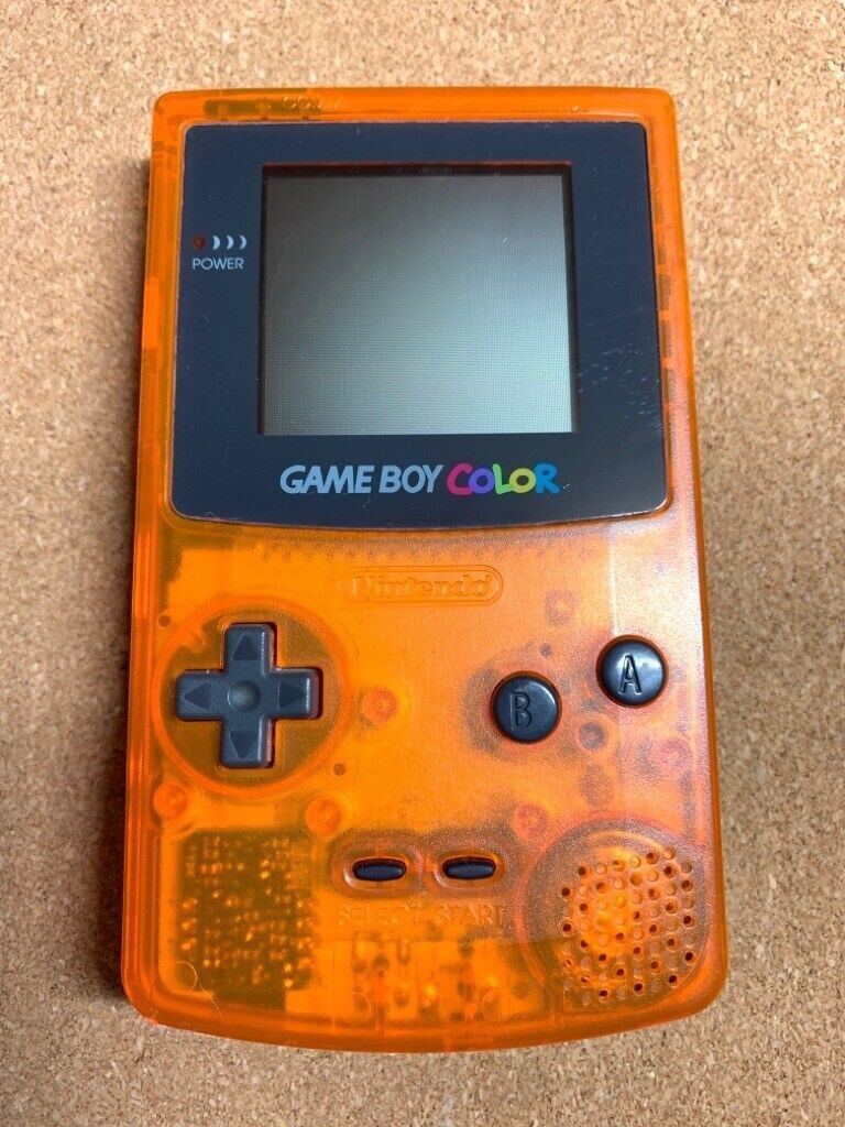 Console Nintendo Gameboy Color GBC Orange Clair Noir Daiei Hawks ...