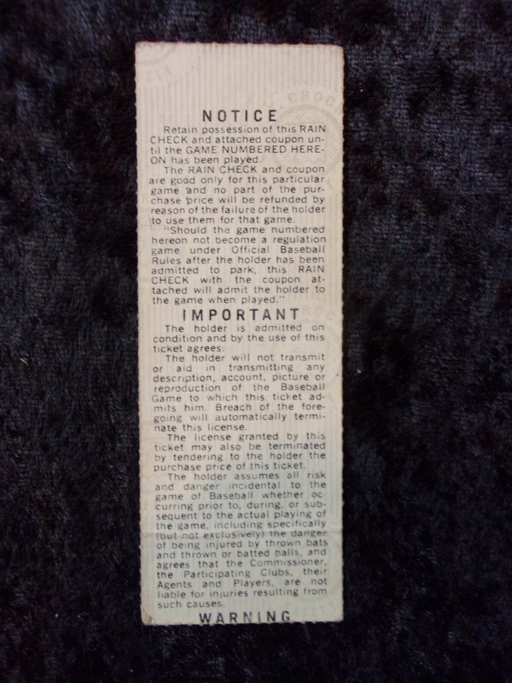 Vintage 1976 ALCS Yankees vs Royals Game #4 Ticket Stub Yankee Stadium ...