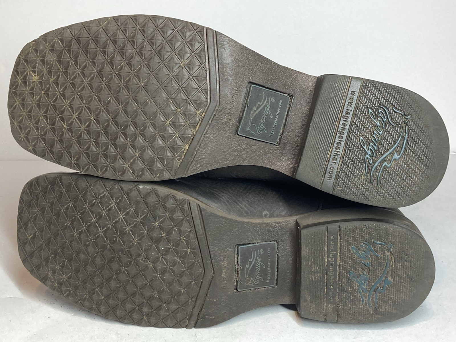 Men’s Size 9.5 Lagrange Brown Leather Cowboy Boots Square Toe Made In ...