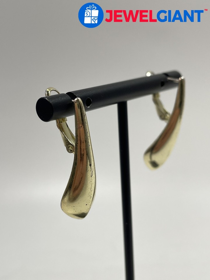 GOLD-PLATED STERLING SILVER SU 1 PAIR OF PIERCE EARRINGS 6.2G #FZ264 | eBay