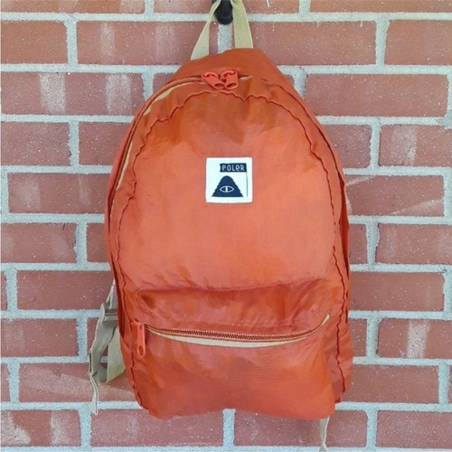 NEW Poler Stuffable Packable Backpack Ultra Lightweight Orange Ripstop Full Size | eBay