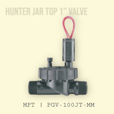 Hunter PGV Jar Top Valve 1 inch Without Flow Control MPT | PGV-100JT-MM ...