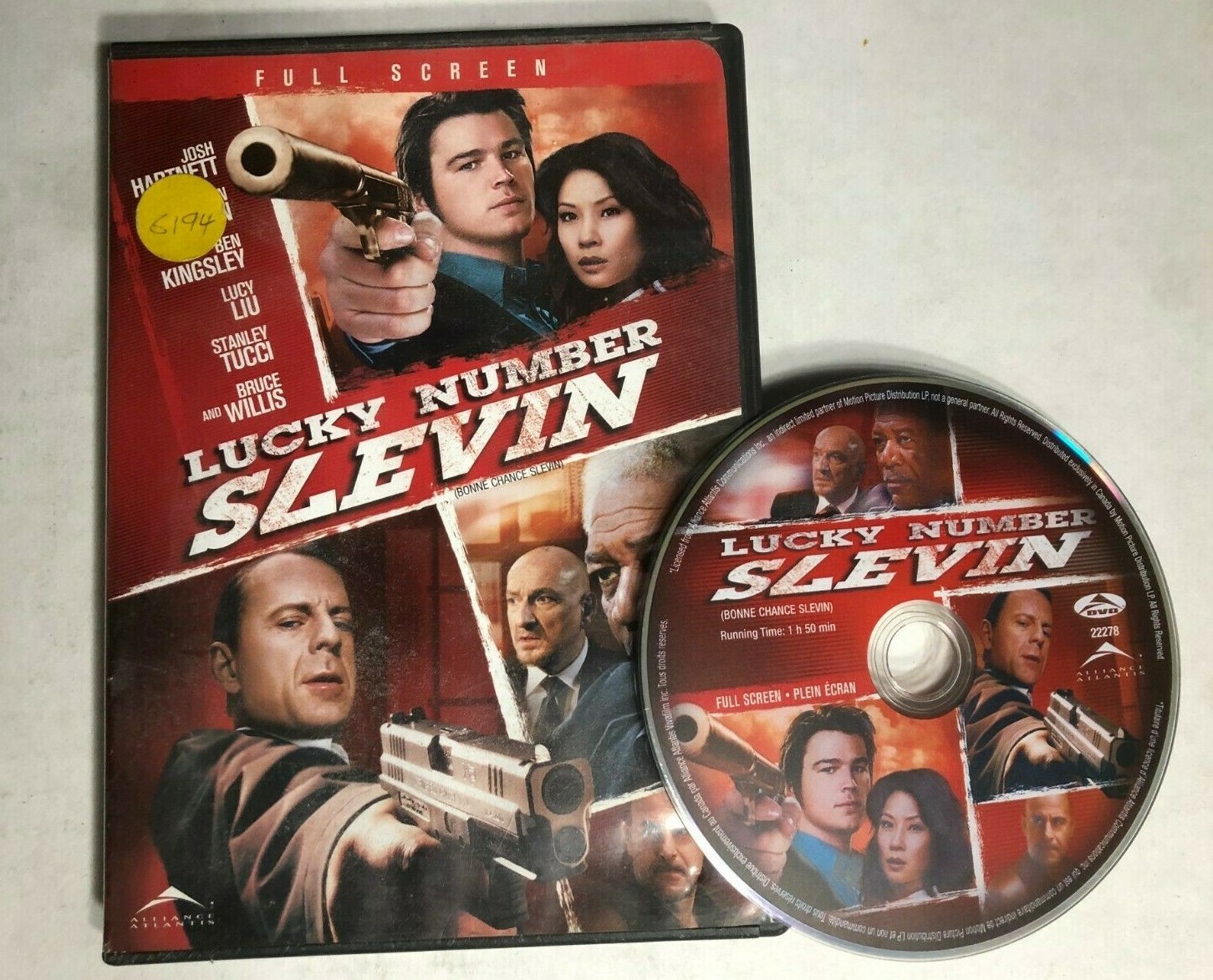 Lucky Number Slevin (DVD, 2006) Josh Hartnett, Morgan Freeman, Ben ...
