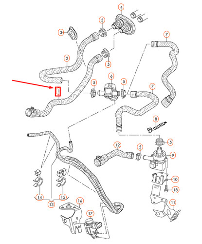 NEW AUDI A4 B8 HEATER CORE COOLANT HOSE 8K1819371AB OEM NO IMPORT ...