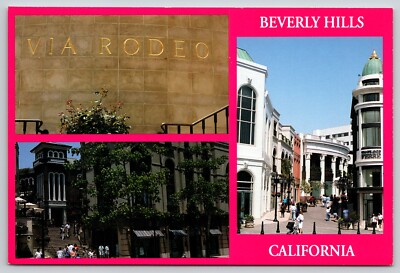 Postcard Two Rodeo Beverly Hills California Rodeo Drive Shopping Center ...