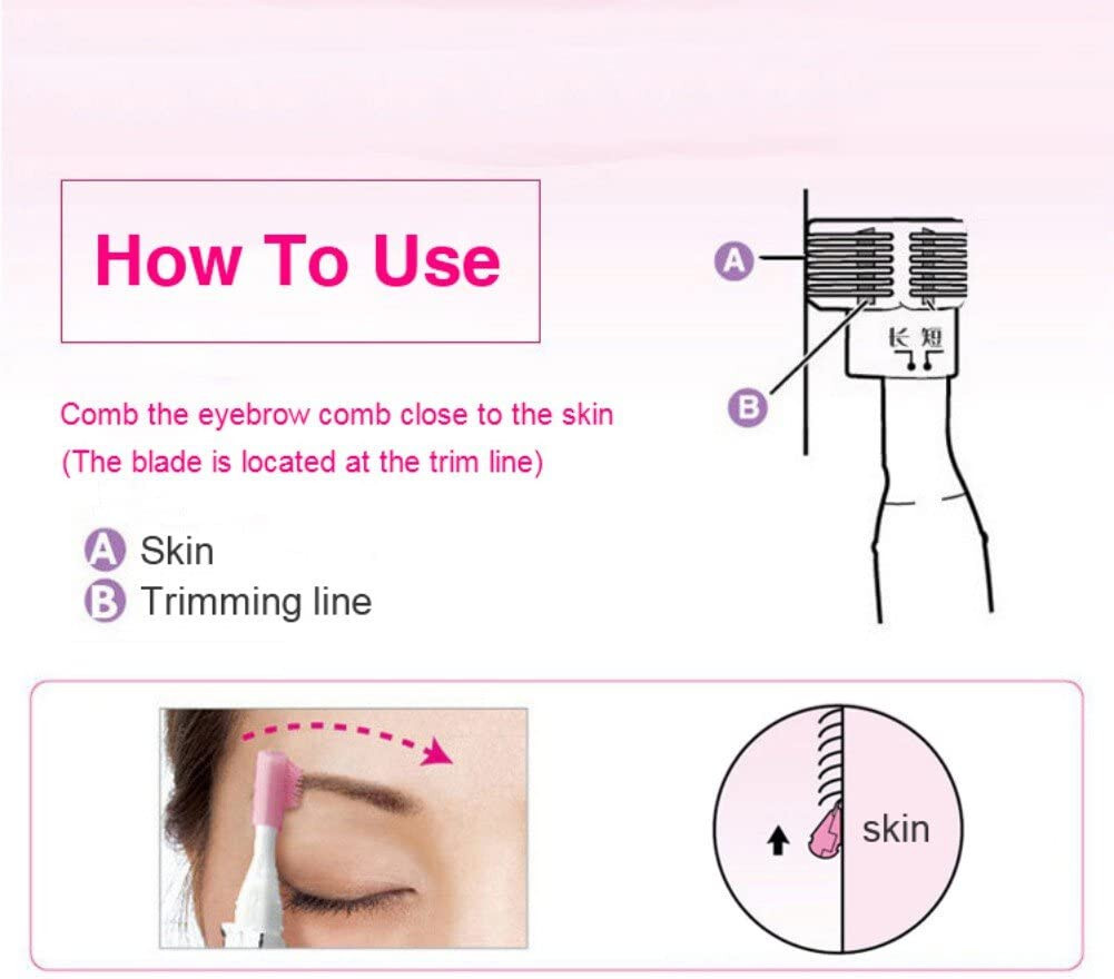 Electric Eyebrow Trimmer Razor Shaver Facial Hair Remover Eyebrow ...