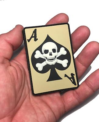The Death Dealer Card, Glow in The Dark PVC 3D Morale Patch Ace of Spades Skull | eBay