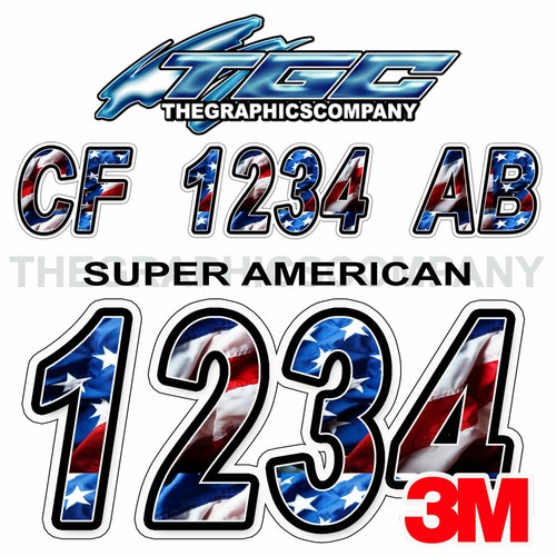 Custom Boat Registration Vinyl Decals Stickers Your Numbers Lettering ...