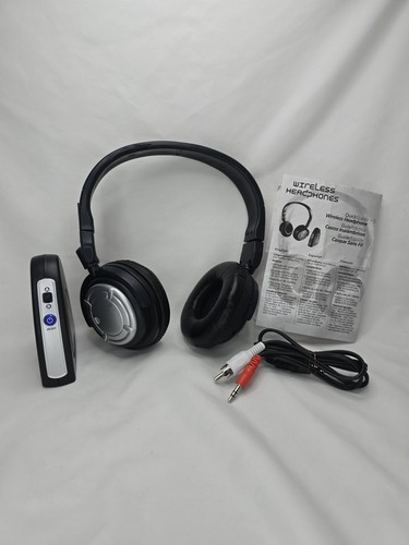 Dual Frequency Wireless Headphones FM Radio W Automatic Frequency ...