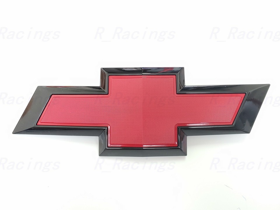 1PC Front Red Black Edge Bowtie Emblems Fit 2015-2020 Chevrolet Tahoe ...