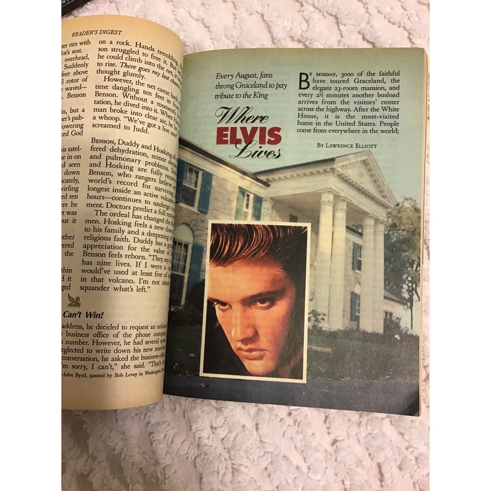 Readers Digest Vintage August 1993 Magazine Book Collectible Elvis ...