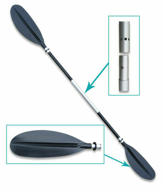 GoSea Asymmetrical 223cm Kayak Canoe Paddle 2 PC Adjustable Pitch ...