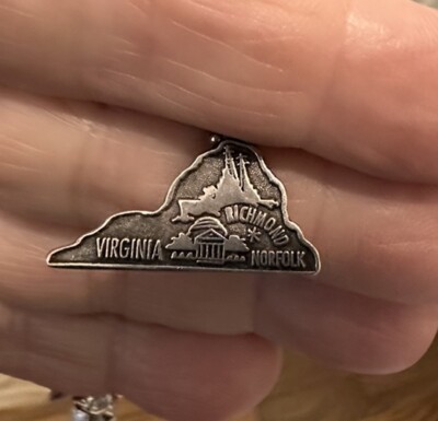 VINTAGE STERLING SILVER Virginia Richmond STATE CHARM | eBay