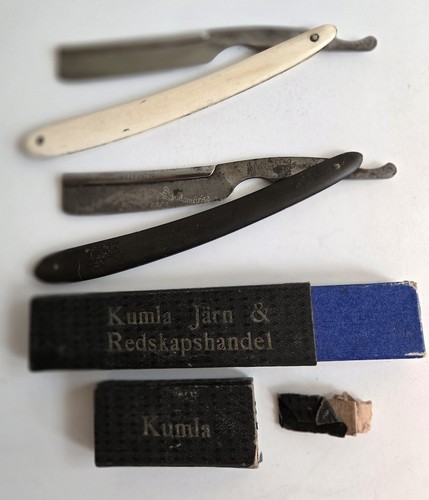 Pair of A. Hellberg Swedish Frameback Straight Razors - Free Shipping ...