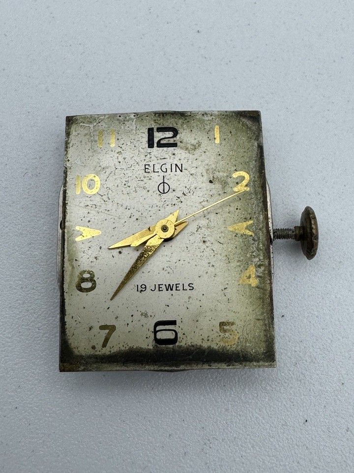 Vintage Elgin Cal 752 19J Men’s Wristwatch Movement - Runs | eBay