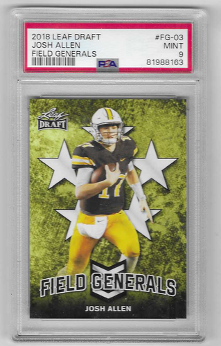 2018 LEAF DRAFT FIELD GENERALS JOSH ALLEN PSA 9 MINT HOT CARD | eBay
