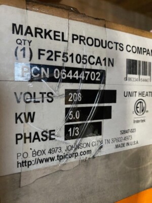 Markel 5100 Series Fan Forced Unit Heater, Horizontal or Vertical Mount ...