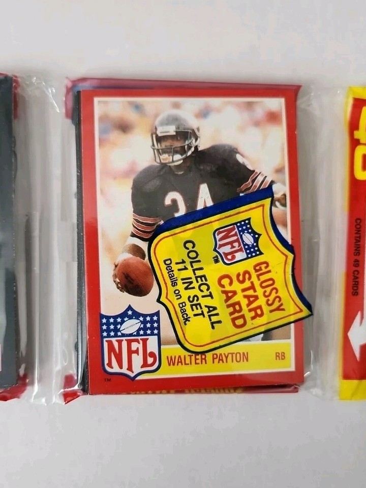 1985 Topps Football Rack Pack Bears Walter Payton Top | eBay