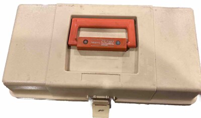 Vintage Plano Model 5520 2 Tier Fishing Tackle Box Great Condition Tan ...