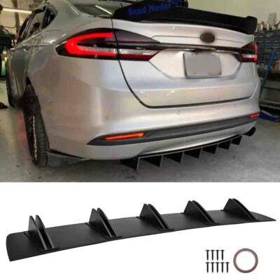 For Ford Fusion 2010-2020 Rear Diffuser 10 Fin Bumper Lip Splitter ...