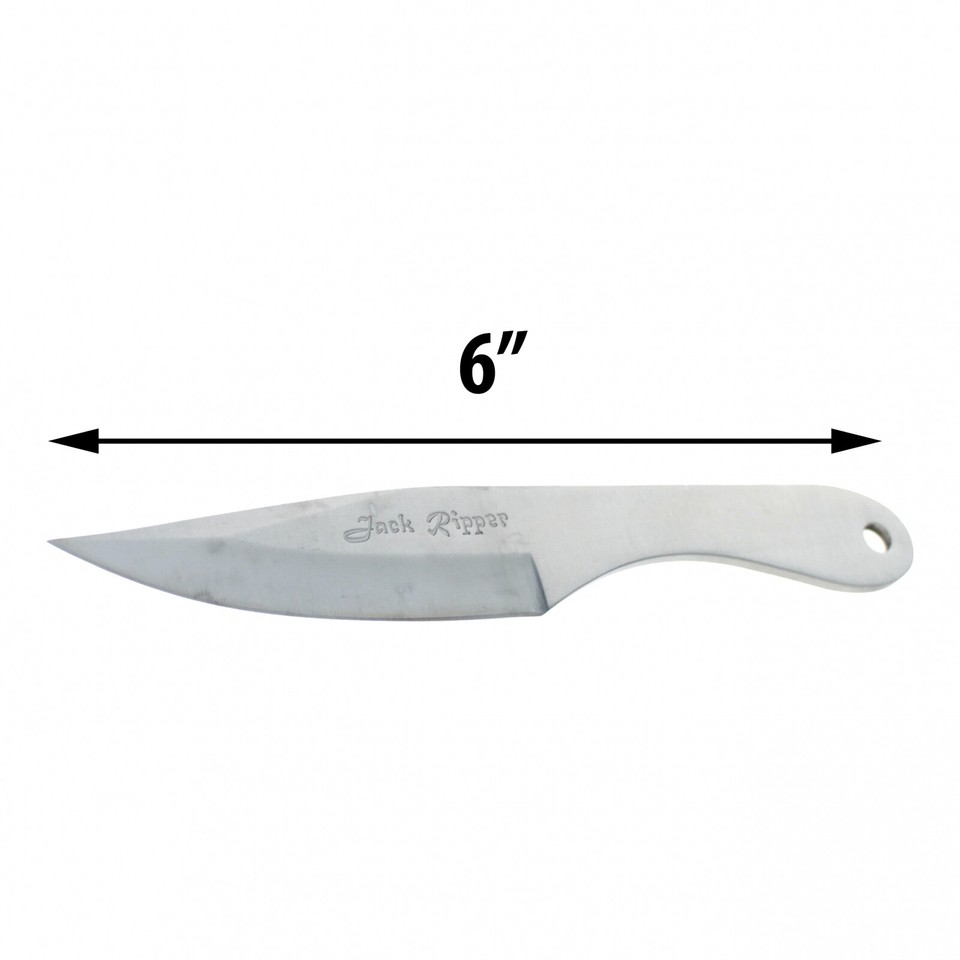 6 PC Professional Jack Ripper Throwing Knife Set 440 Stainless Steel ...