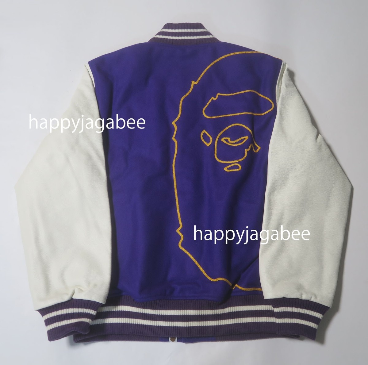 A BATHING APE Men's GIANT APE HEAD VARSITY JACKET 1I80141013 A BATHING APE Men's GIANT APE HEAD VARSITY JACKET 1I80141013