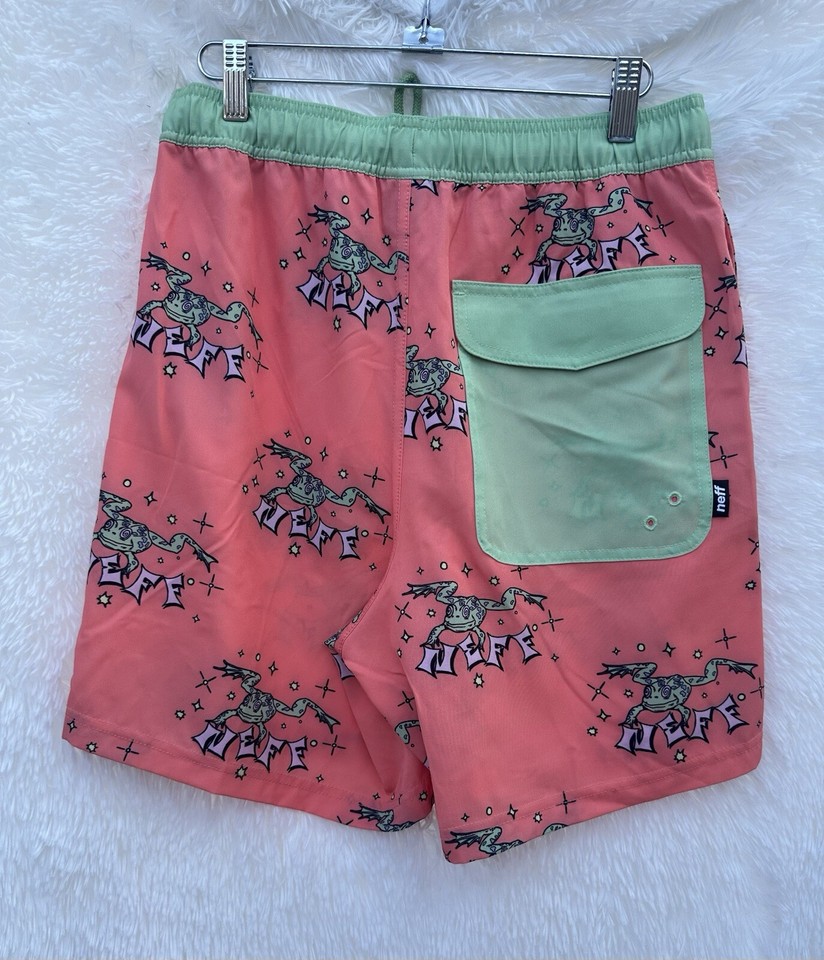 New Men Neff Swim trunks With Front Waist String Size Medium | eBay