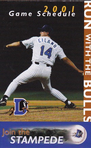 2001 DURHAM BULLS MINOR LEAGUE BASEBALL POCKET SCHEDULE | eBay