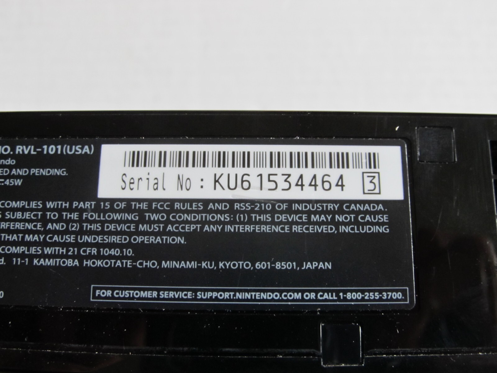NINTENDO Wii CONSOLE, MODEL NO.RVL-101, CONSOLE ONLY **** TESTED ...