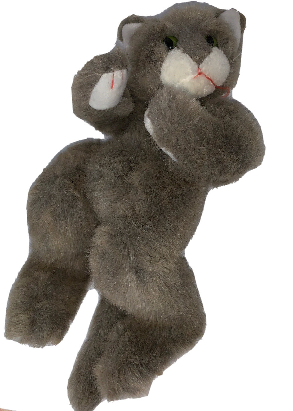 Rare Vintage TY Classic 14”1995 Grey Kitty Cat Plush Movable Arms And ...