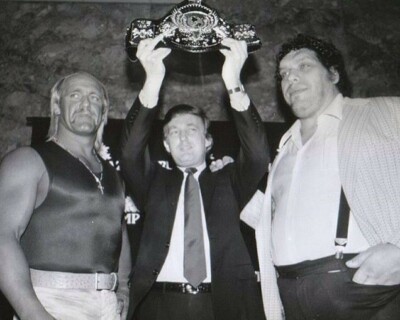 DONALD TRUMP HULK HOGAN ANDRE THE GIANT 8X10 PHOTO US USA PRESIDENT ...