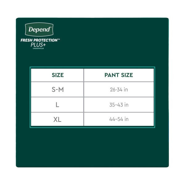 Depend Fresh Protection Plus Incontinence Underwear for Men, Ultimate ...