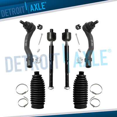 6pc Front Inner Outer Tie Rods & Boots Kit for 2001 2002 2003 Toyota ...