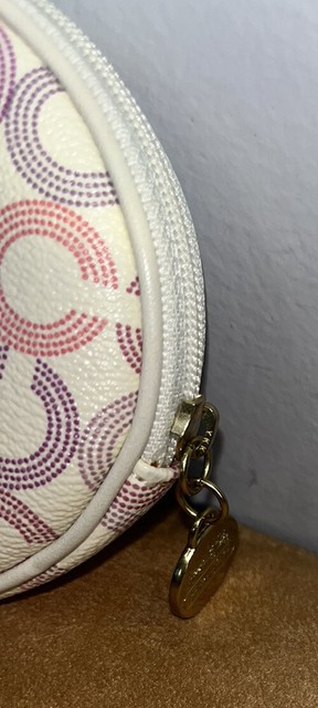 Coach Round Coin Purse Leatherware 1941 Green Leather Zip W16 for sale ...