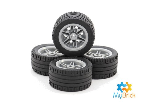 Genuine Lego® 4x Light Grey Wheels - (56145) and Lego Tyres (44309 ...
