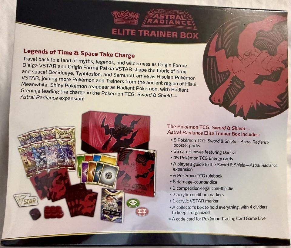 Pokemon TCG Sword and Shield Astral Radiance Elite Trainer Box - 8 ...