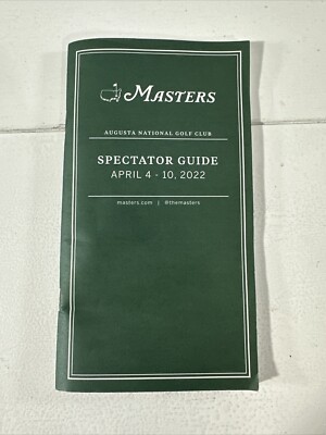 2022 Masters Spectator Guide - Augusta National Golf Club Souvenir | eBay