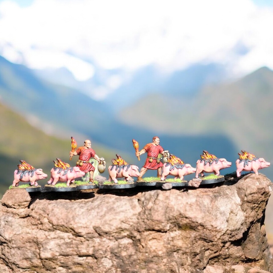 Ancient Roman Incendiary Pigs Unit 28mm Saga Carthage Hail Caesar ...