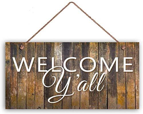 Welcome Y'all Wood Sign, Rustic Barnwood Style Decor, Porch Sign ...