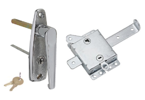 Garage Door L-handle Lock with Inside Slide Lock Latch Mechanism set ...