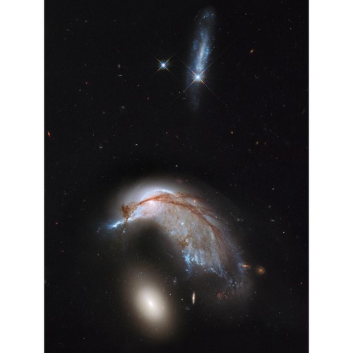 Hubble Space Telescope Colliding Galaxy ARP 142 NGC 2936 Wall Art Print ...