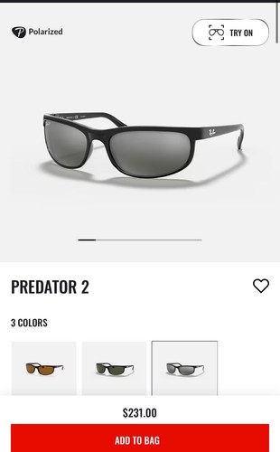 Ray-Ban ($231) Predator 2 Polarized, Y2K sunglasses, RB 2027 | eBay