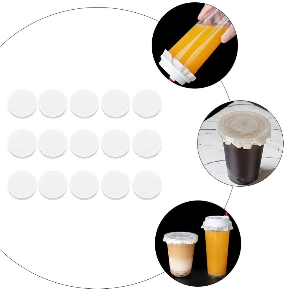 500 Pcs Spill Proof Paper Films Cup Covers for Drinks Safety Sealing | eBay